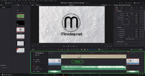 Vertical zoom on the timeline in DaVinci Resolve - Minidea Wiki